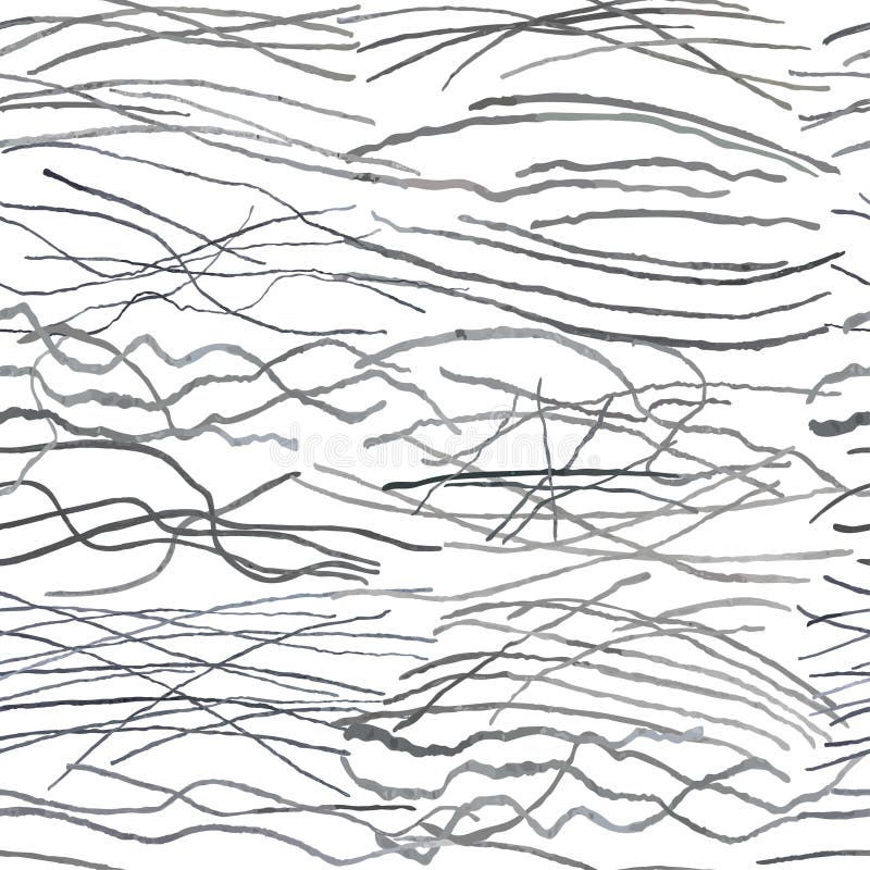 Seamless Pattern with Slate Pencil Hand Drawn Abstract Lines, Doodles ...