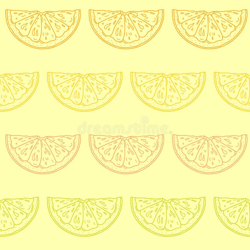 Seamless Pattern with Sliced Citrus. Stock Vector - Illustration of ...