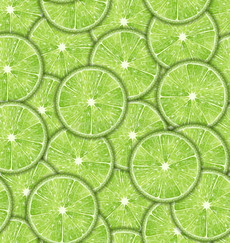 Seamless Pattern Slices of Lime Stock Vector - Illustration of nature ...