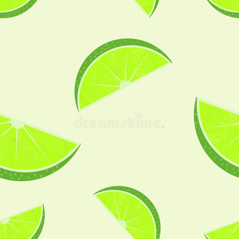 Seamless Pattern of Slices of Lime on a Light Green Background. for ...