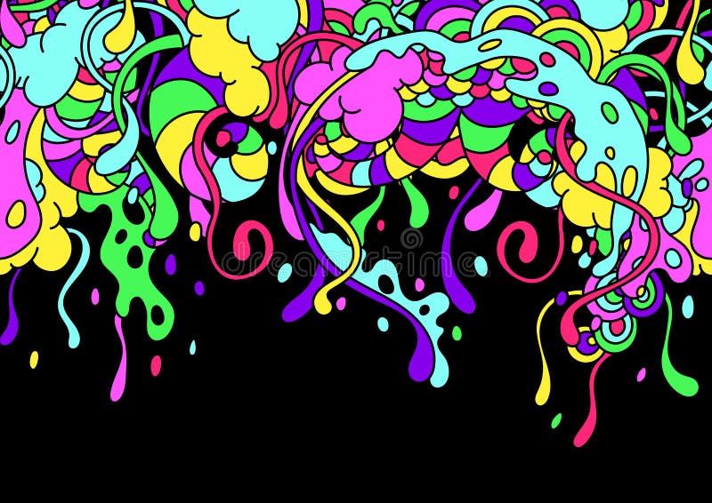 Seamless Pattern with Slime and Tentacles. Stock Vector - Illustration ...