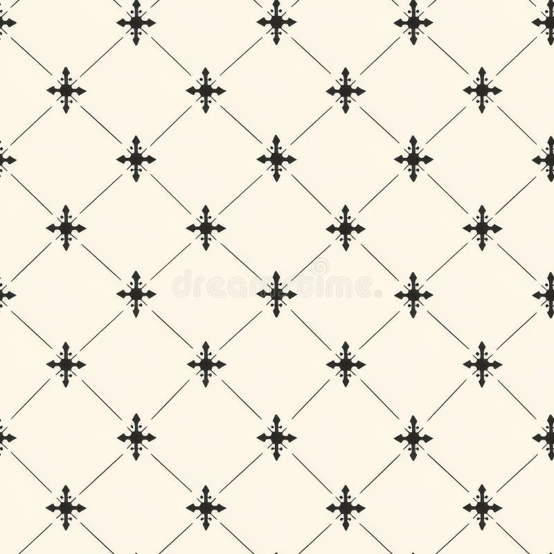Seamless Pattern of Small Black Crosses on Light Background, Ideal for ...
