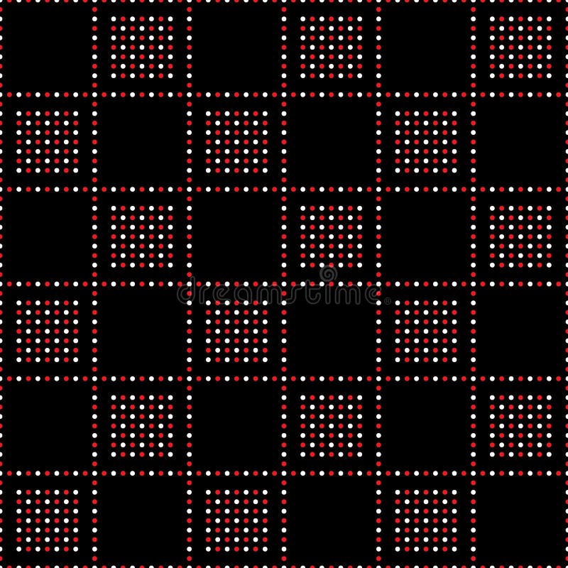 Seamless Pattern of Small Circles in a Checkerboard Pattern. Stock ...