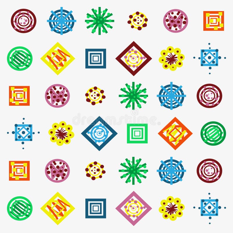 Seamless Pattern of Small Colored Light Patterns Stock Vector ...