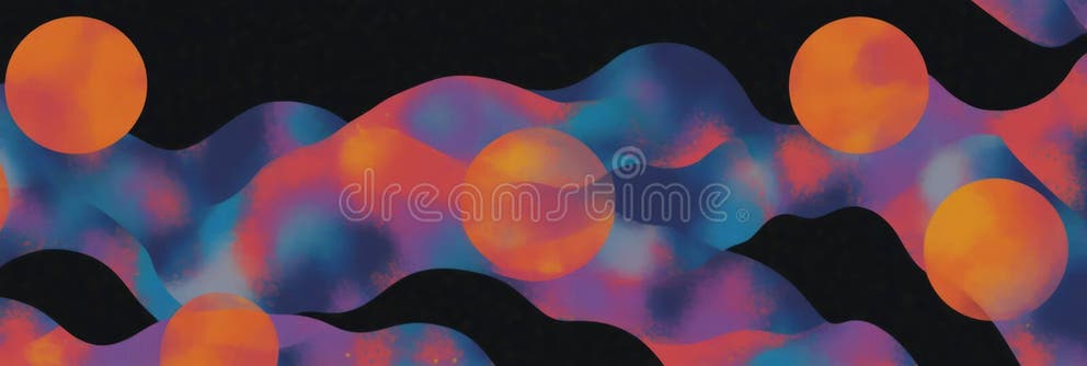 Seamless Pattern of Small Colorful Circles Arranged in a Wave-like ...