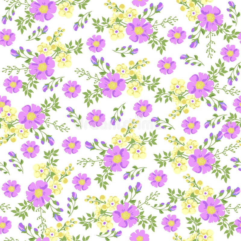 Seamless Pattern in Small Flower. Romantic Flower Print Stock Vector ...