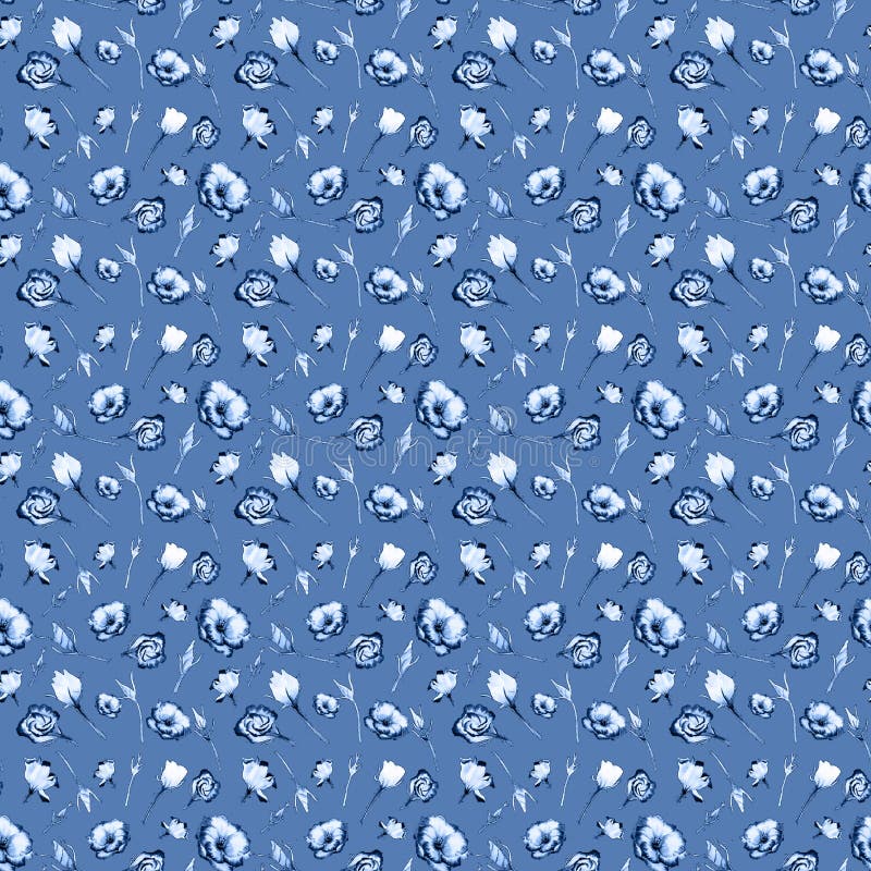 Seamless Pattern with Small Flowers and Allover Design Stock ...