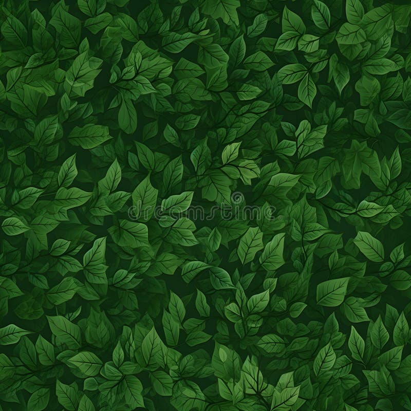 Seamless Pattern with Small Green Leaves. Floral Illustration ...