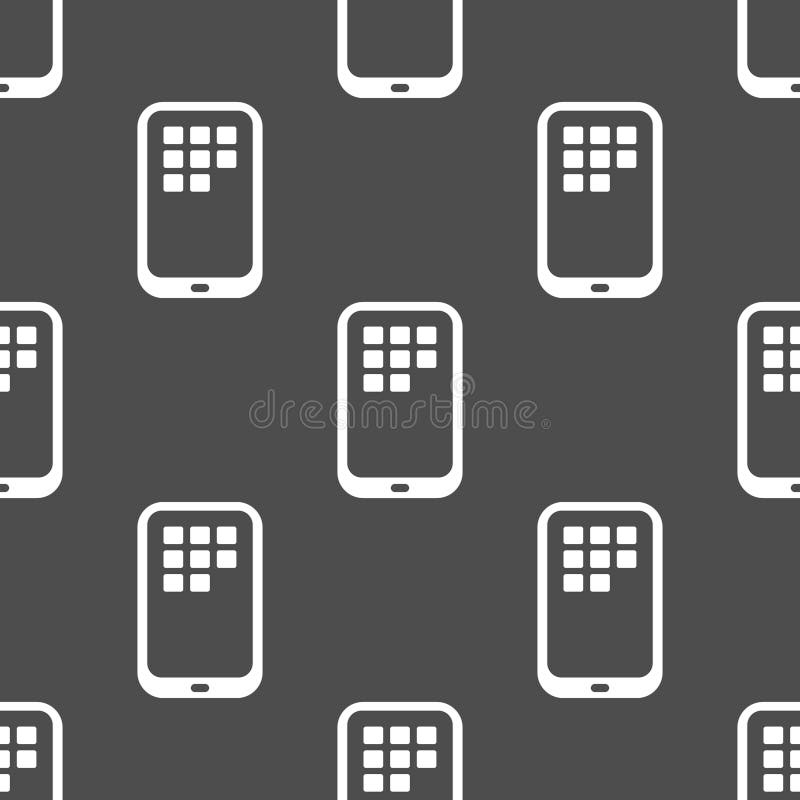 Seamless Pattern with Smart Phone Outline Stock Vector - Illustration ...