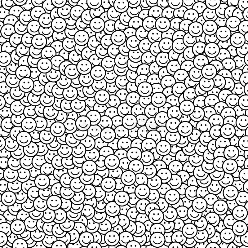 Seamless Pattern with Smile Icons Stock Illustration - Illustration of ...