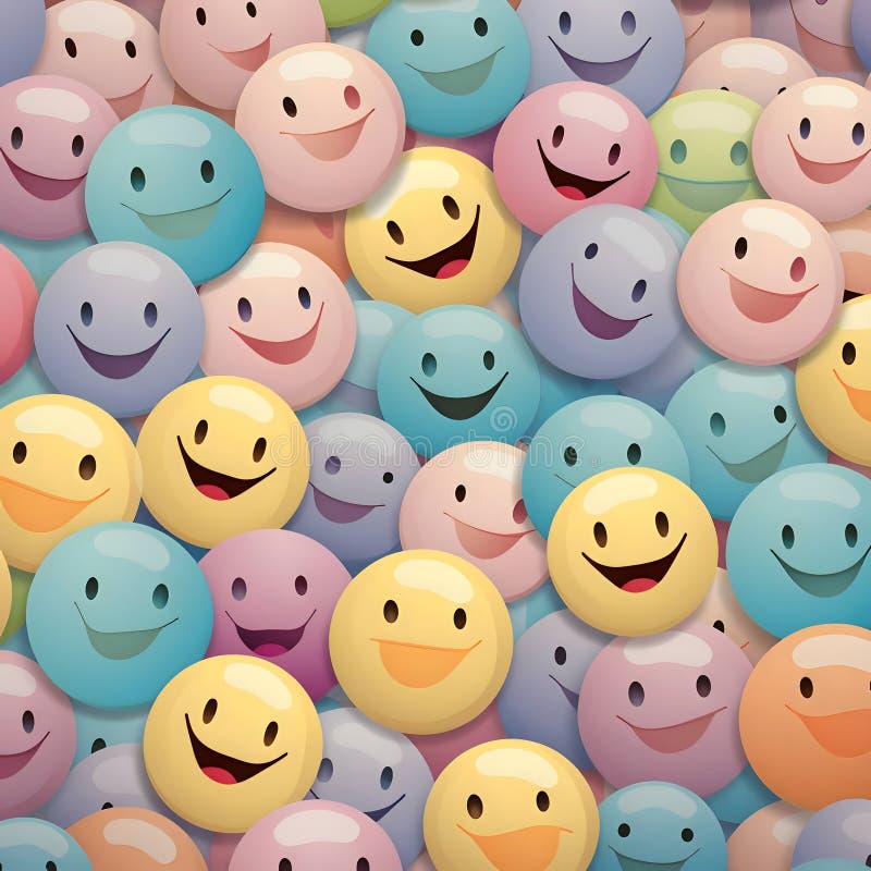 Seamless Pattern with Smileys. Vector Illustration Stock Vector ...