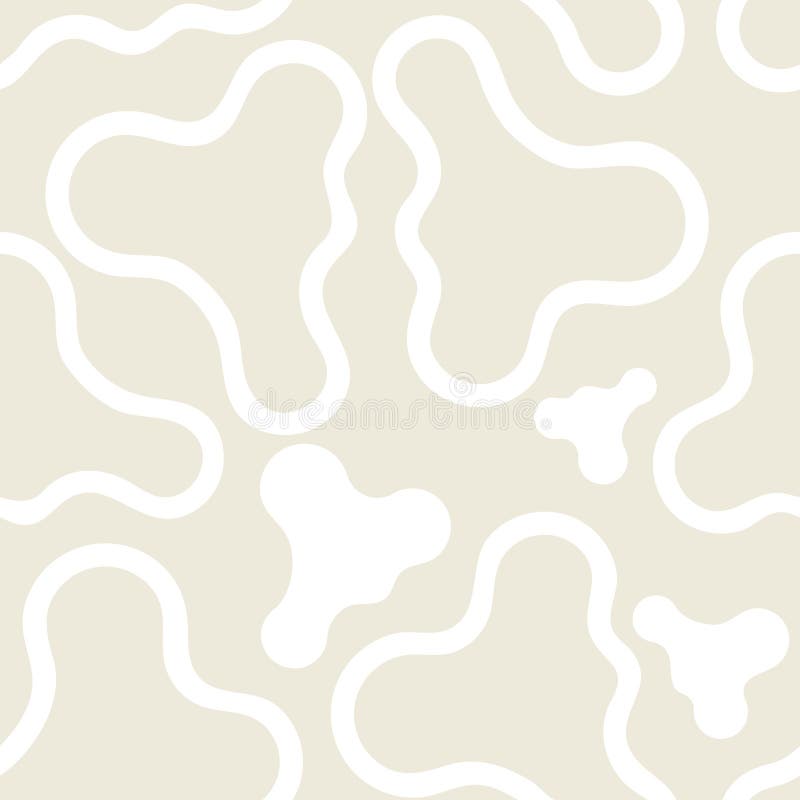 Seamless Pattern Smooth Elements Like Clouds on a Colour Background ...