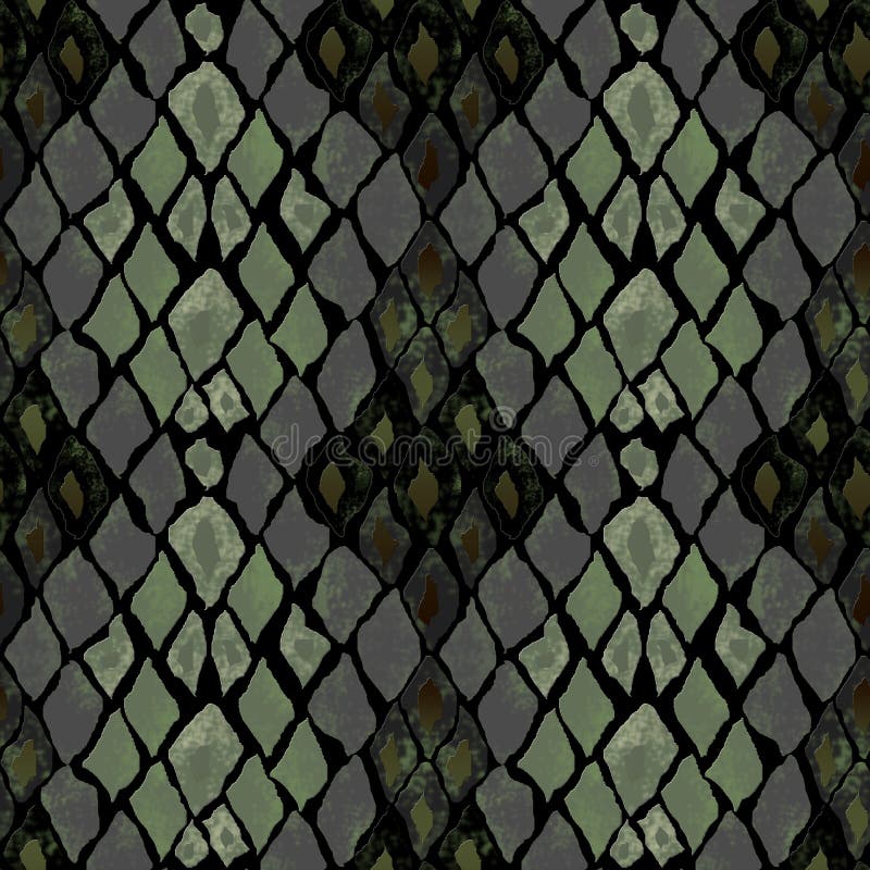 Seamless Pattern of Snake Skin Stock Illustration - Illustration of ...