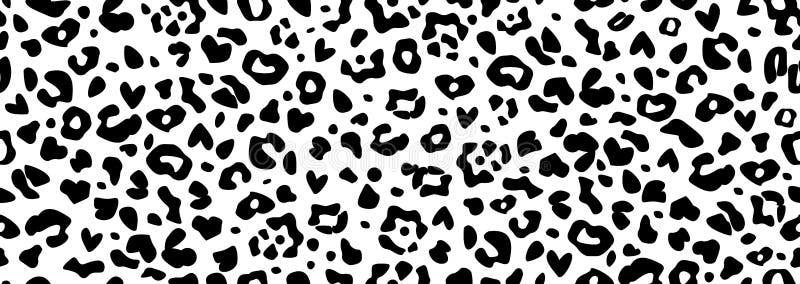 Seamless Pattern of Snow Leopard Skin Pattern with Little Hearts. Stock ...