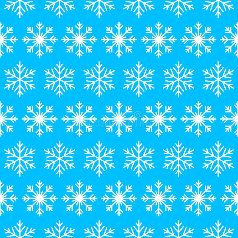 Seamless Pattern with Snowflakes on the Blue Background. Stock Vector ...
