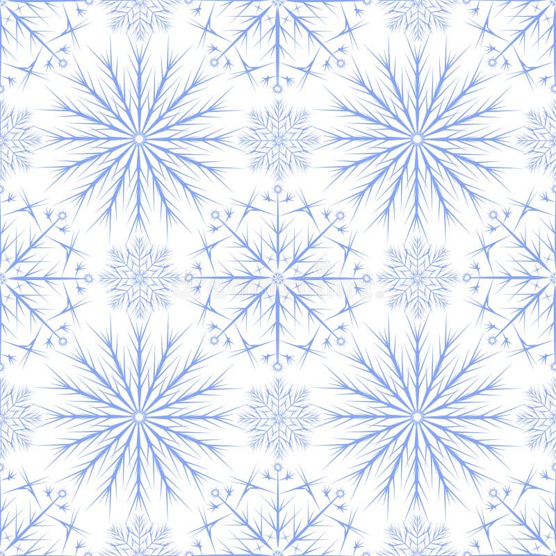 Seamless Pattern with Snowflakes. Winter Endless Background with ...
