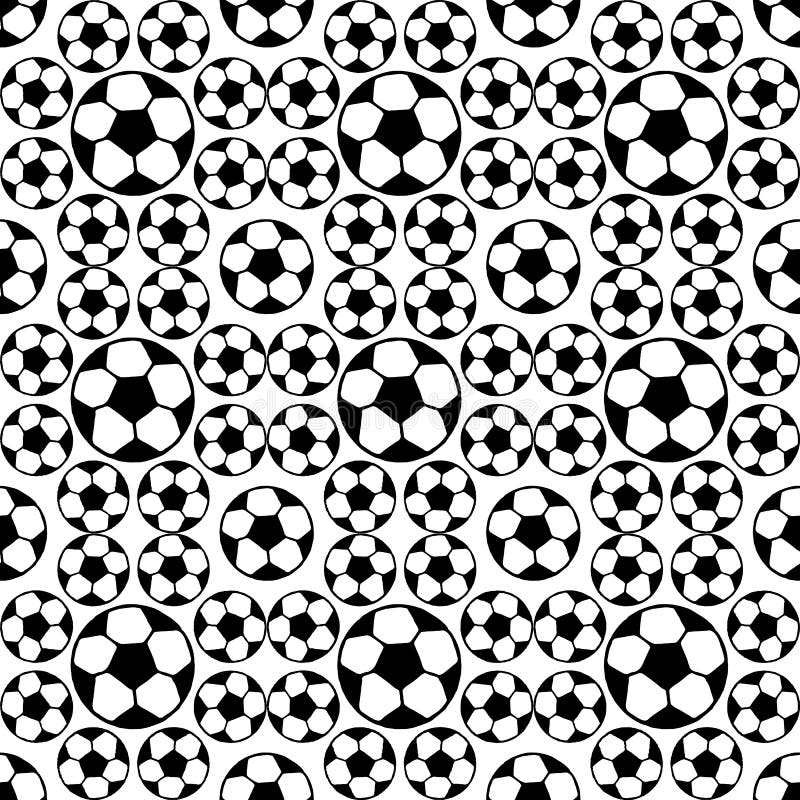 Seamless Pattern with Soccer Balls Stock Vector - Illustration of ...