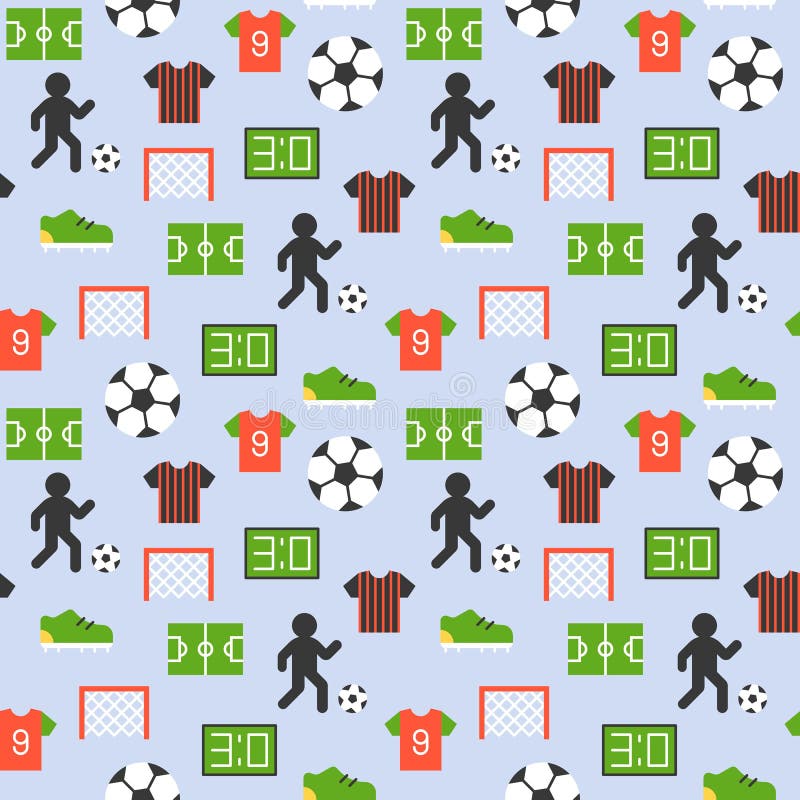 Soccer Theme Pattern Stock Illustrations – 646 Soccer Theme Pattern ...