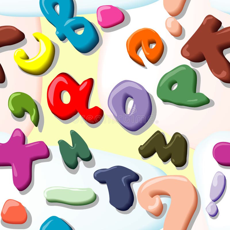 Volume Letters with a Shadow, Imitating the Inscription with Blue Cream ...