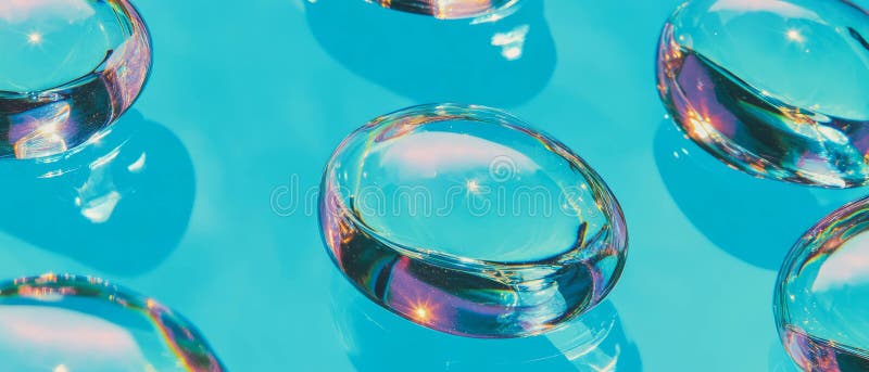 Seamless Pattern of Soothing Eye Drops with a Clear, Reflective Texture ...