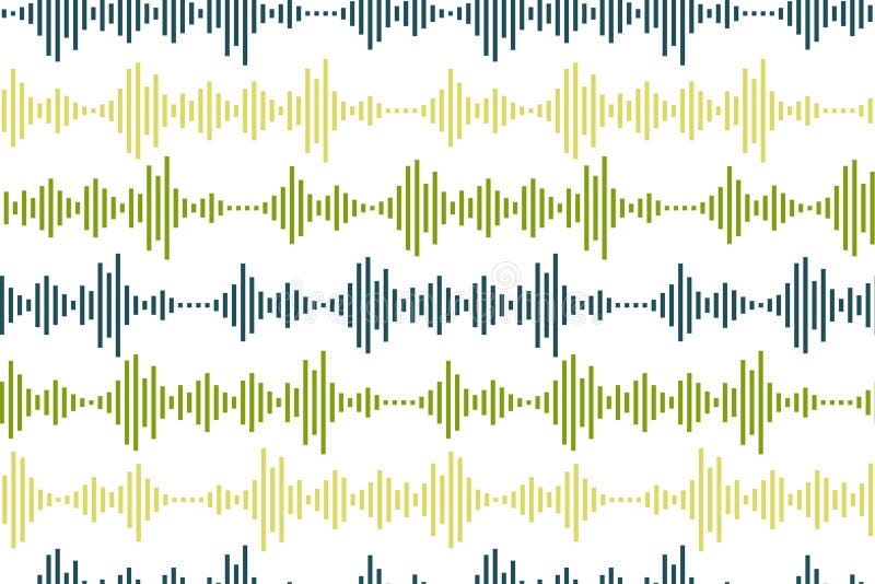 Seamless Pattern of Sound Waves Stock Vector - Illustration of pattern ...