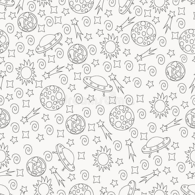 Seamless Pattern with Space on a White Background. Vector. Stock Vector ...