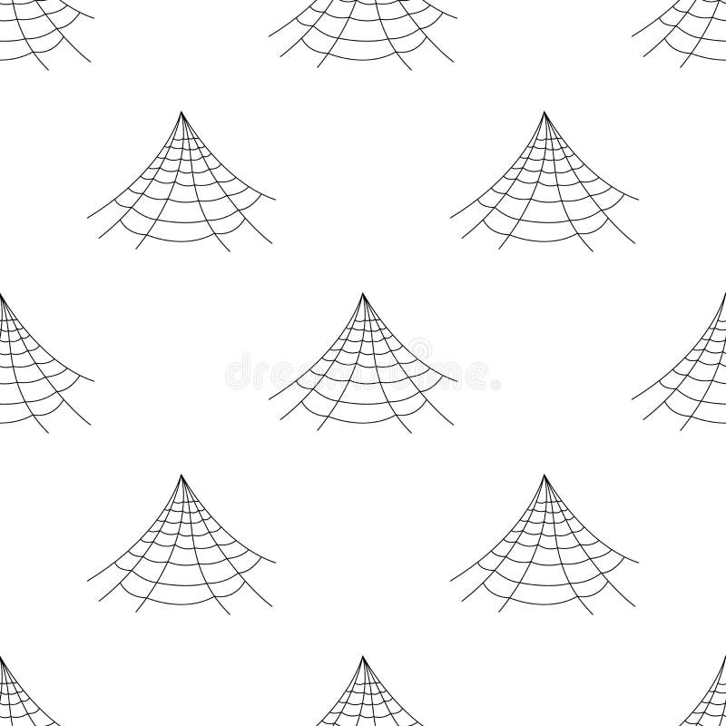 Hanging Spider Web Isolated on White Background. Halloween Spiderweb ...