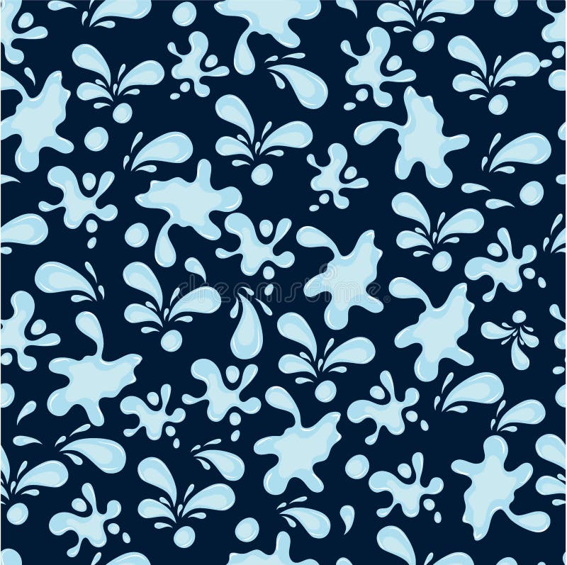Seamless Pattern with Splashes of Water or Oil Stock Image ...