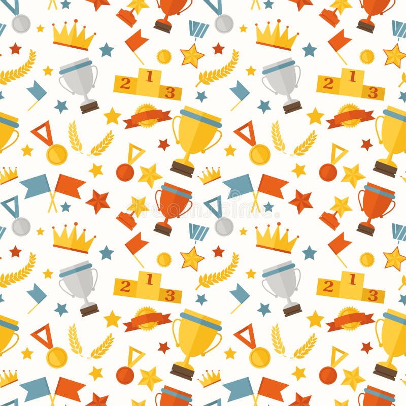 Trophies Pattern Stock Illustrations – 249 Trophies Pattern Stock ...
