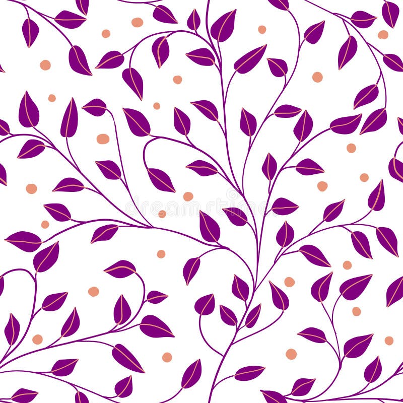 Seamless Pattern with Sprig. Vector Illustration Stock Illustration ...