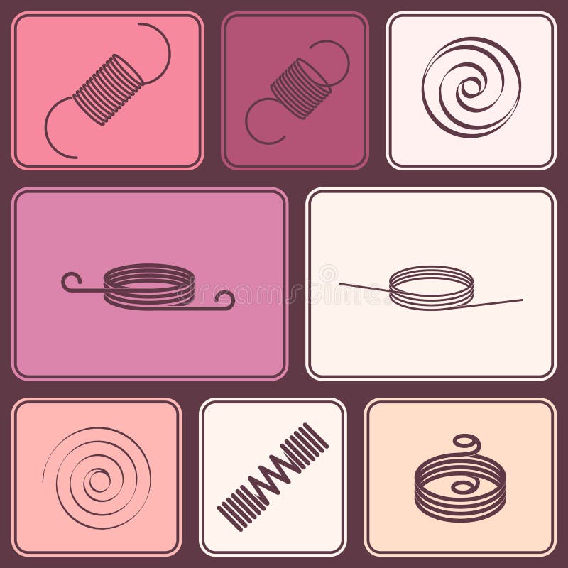 Seamless Pattern with Springs Stock Vector - Illustration of pressure ...