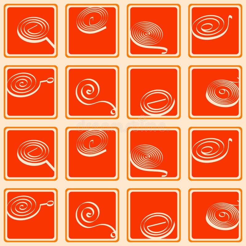 Seamless Pattern with Springs Stock Vector - Illustration of extend ...