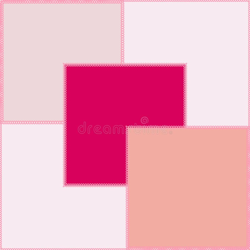 Seamless Pattern on a Square Background - Patchwork Quilt. Design Element. Stock Vector ...