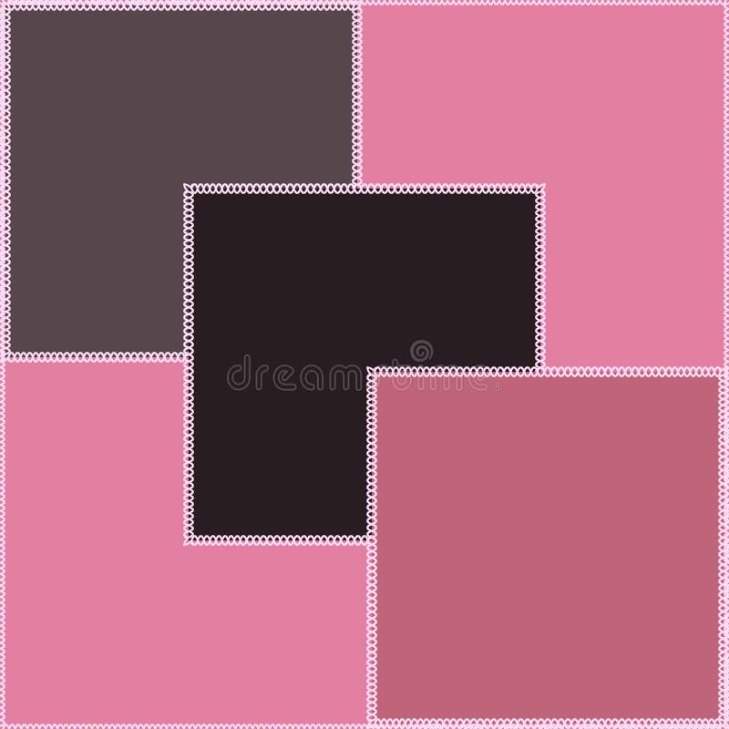 Seamless Pattern on a Square Background - Patchwork Quilt. Design Element. Stock Vector ...