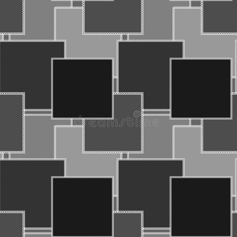 Seamless Pattern on a Square Background - Patchwork Quilt. Design Element. Stock Vector ...