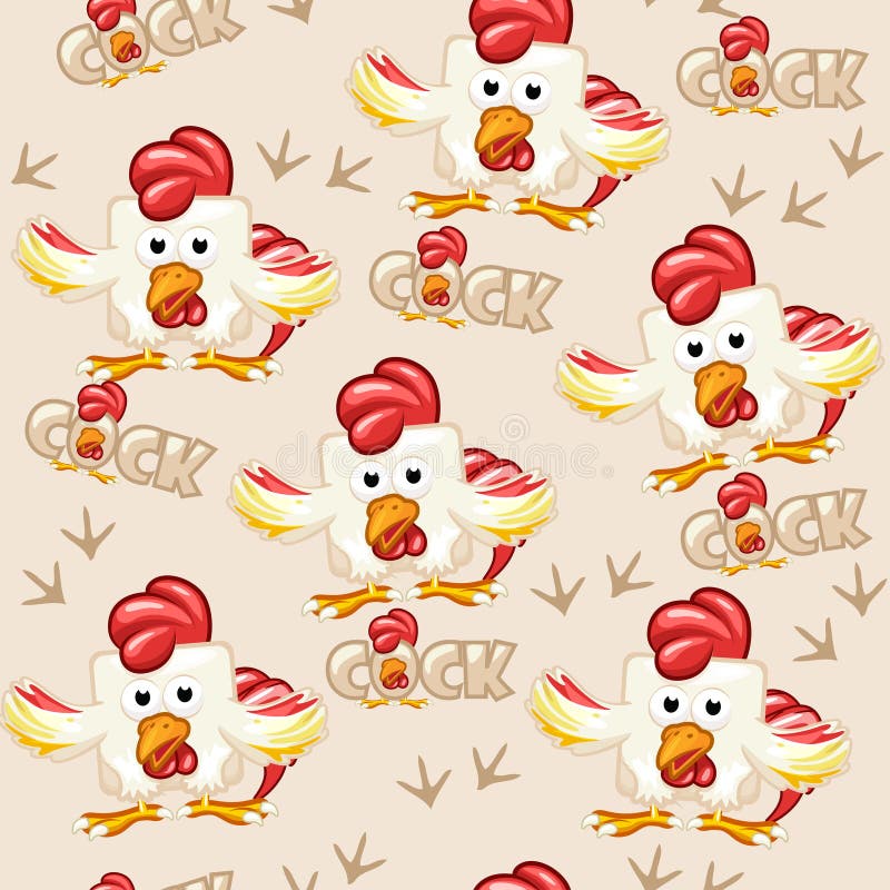 Seamless Pattern Square Cartoon Stock Vector - Illustration of chicken ...