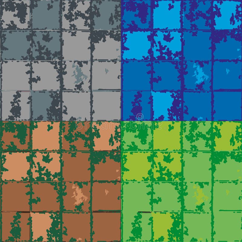 Seamless Tile Pattern Grass Rock Stock Illustrations – 228 Seamless ...