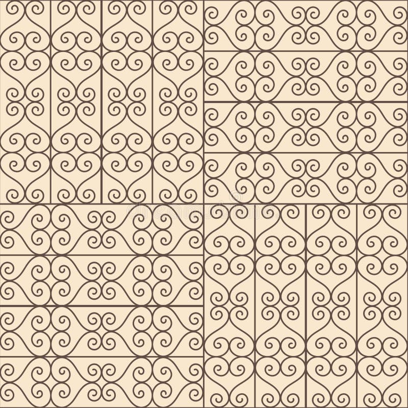 Seamless Pattern of Squares with a Pattern of Lines Stock Illustration ...