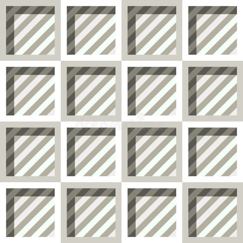 Seamless Pattern of Squares with Diagonal Stripes. Stock Vector ...
