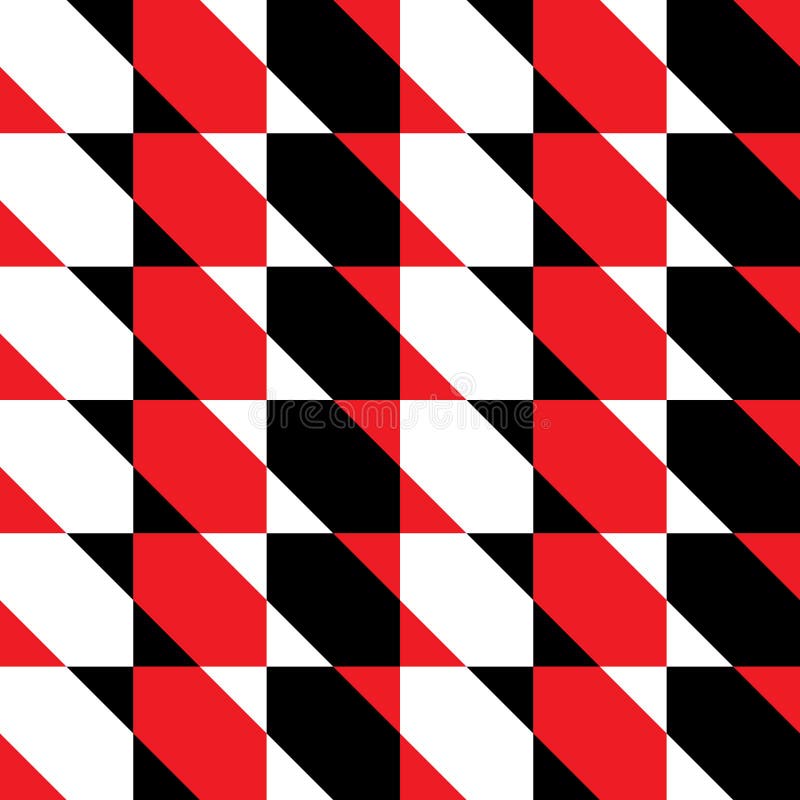 Seamless Pattern with Squares Divided by Diagonal Stripes. Stock Vector ...