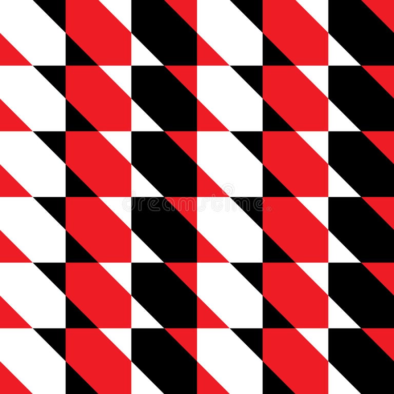 Seamless Pattern with Squares Divided by Diagonal Stripes. Stock Vector ...