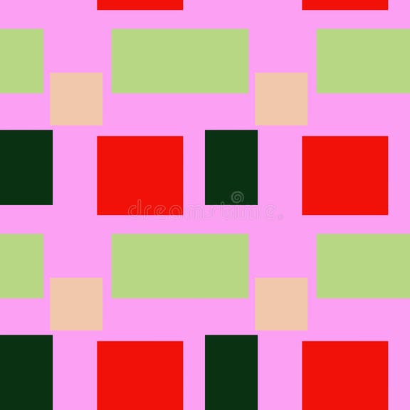 Seamless Pattern of Squares and Quadrangles in the Modern Colors of ...