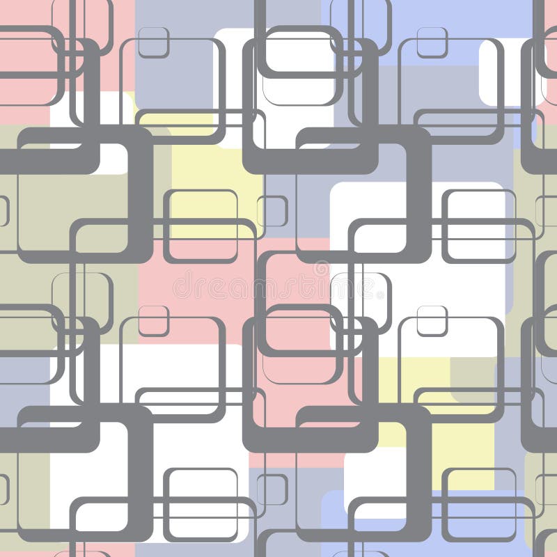 Squares with Rounded Corners Form a Grid. Stock Vector - Illustration ...