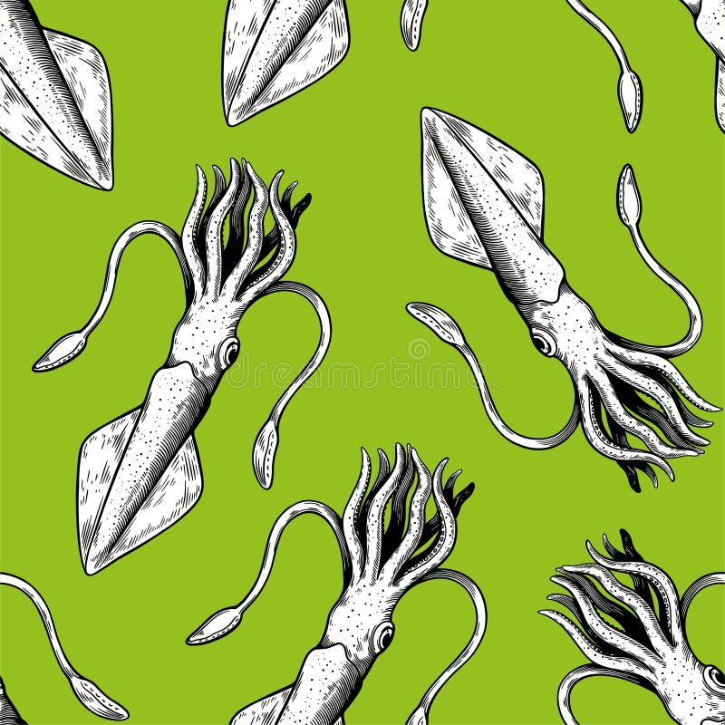 Sea Monster Line Drawing Pattern Stock Illustrations – 272 Sea Monster ...