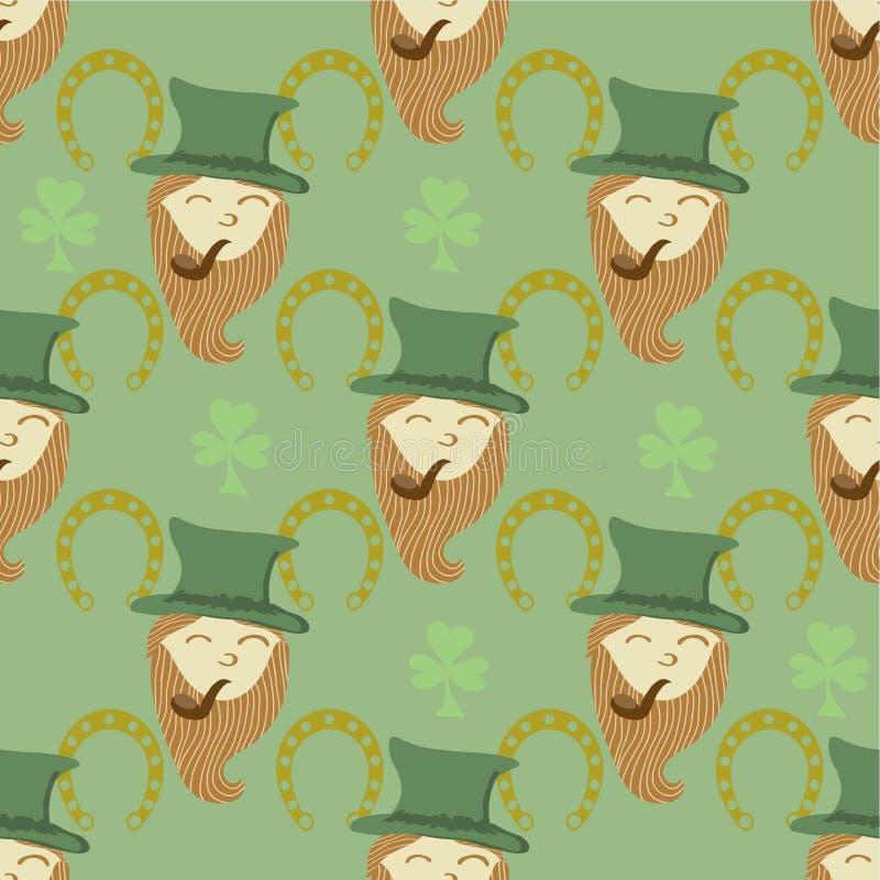 Seamless Pattern with St. Patrick S Day Elements Stock Vector - Illustration of abstract, green ...
