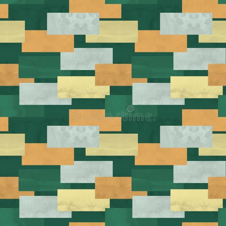 Seamless Pattern of Stacked Rectangles in Tropical Colors Stock ...