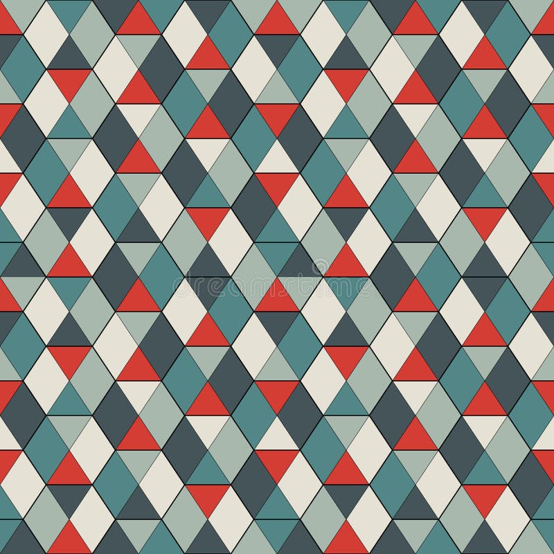Interlocking Triangles Tessellation. Contemporary Print with Repeated ...