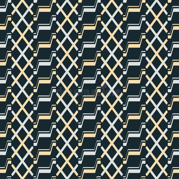 Seamless Pattern of Stair Step and X Shaped Elements Stock Vector ...