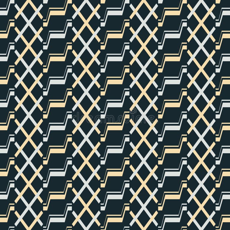 Seamless Pattern of Stair Step and X Shaped Elements Stock Vector ...