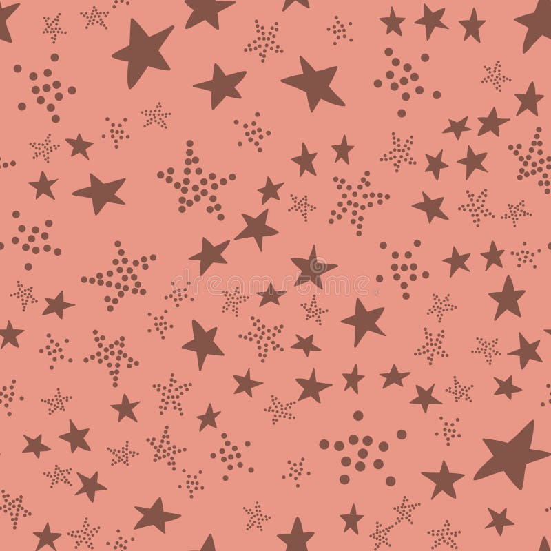 Seamless Pattern, Star Asterisk, Ash Pink Design Vector Illustration ...